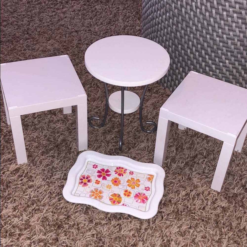 American Girl Doll Tables And Tray - Gem